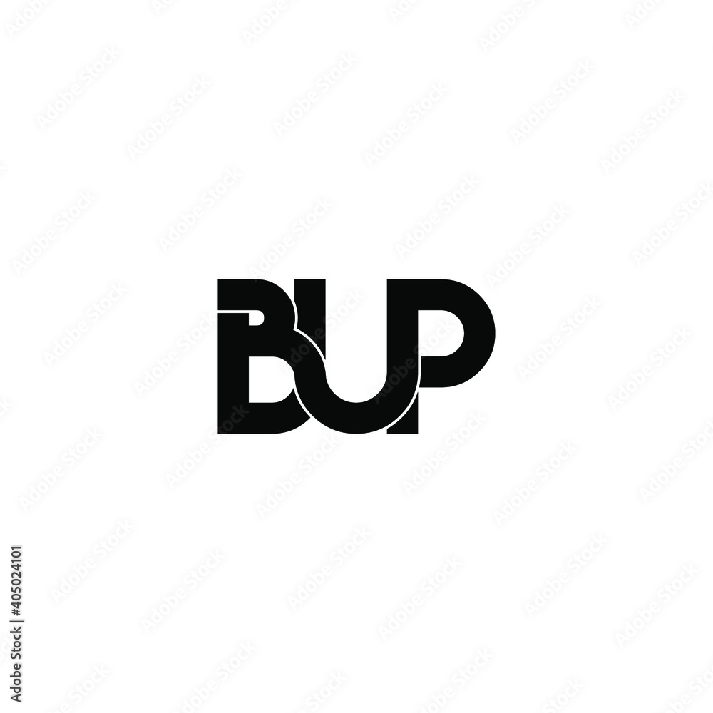 bup letter original monogram logo design Stock Vector | Adobe Stock