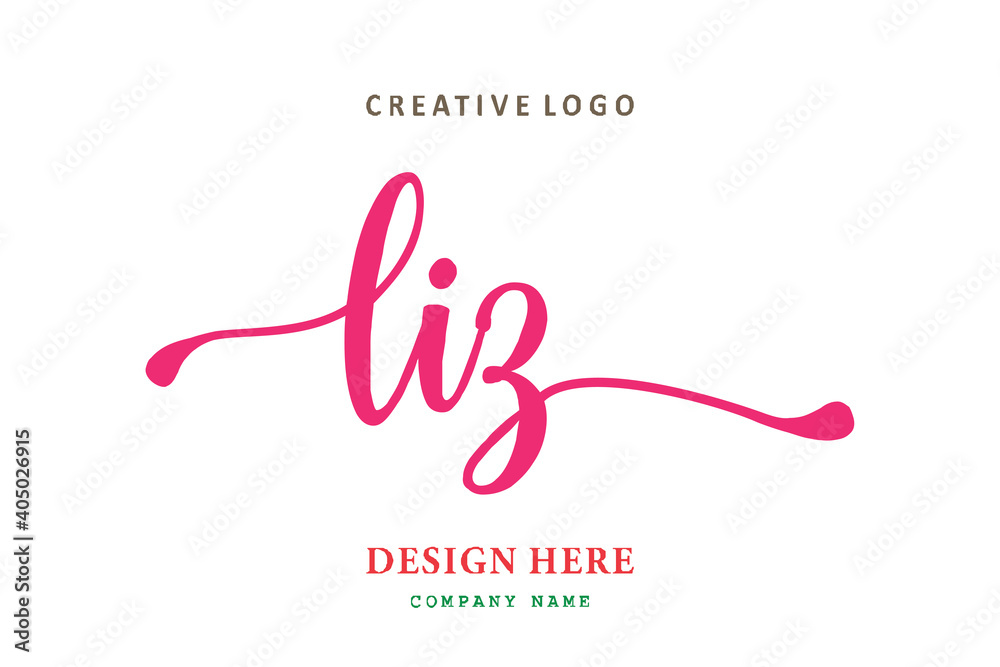 LIZ lettering logo is simple, easy to understand and authoritative ...