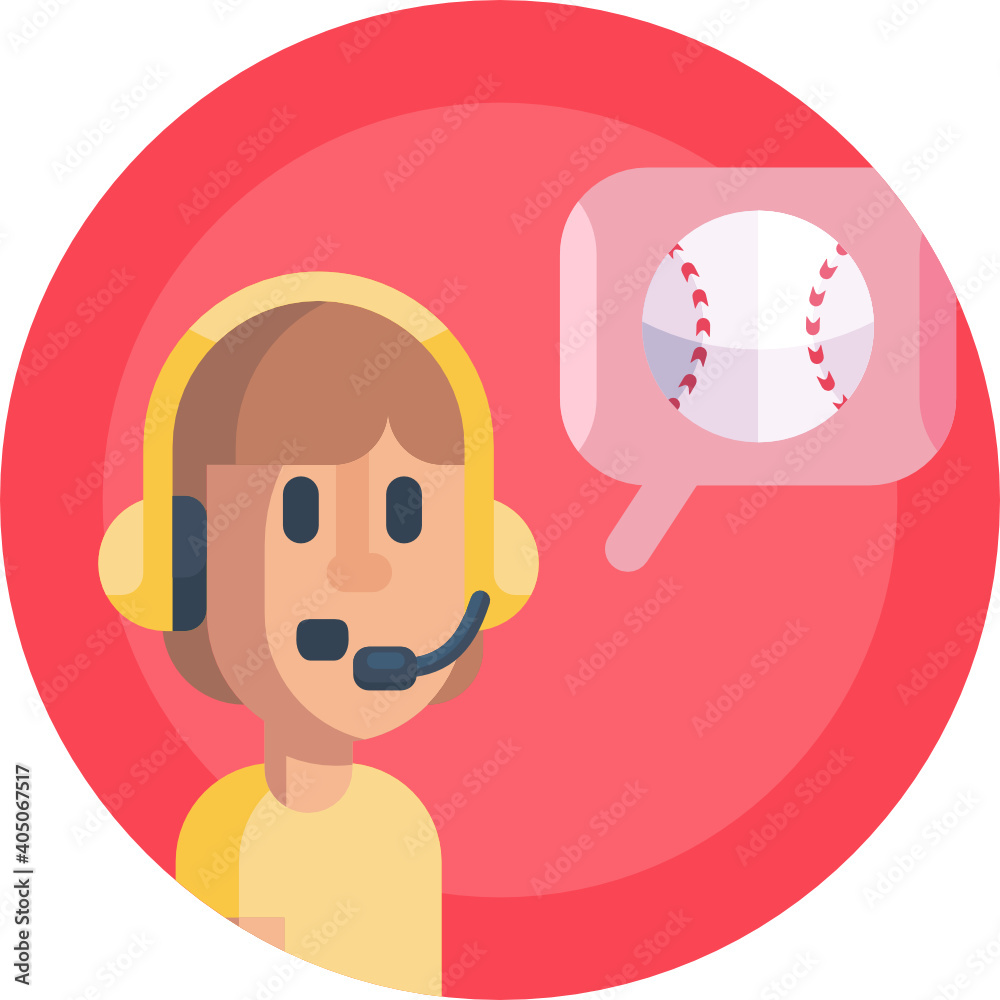 Vecteur Stock Baseball, softball sport game vector flat icons. Ball ...