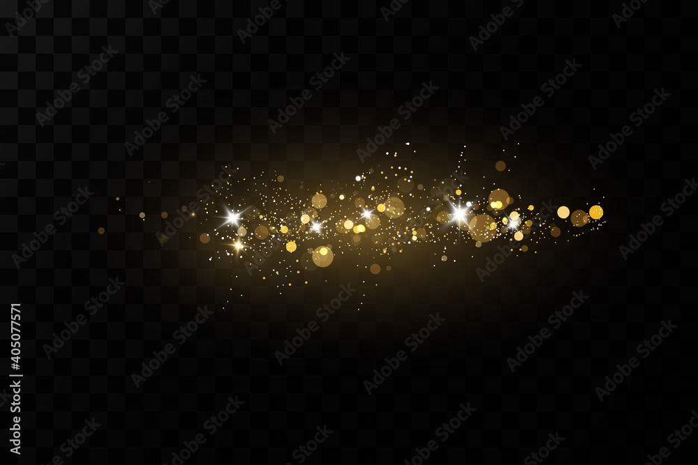 Glow light effect. Vector sparkles on a transparent background ...