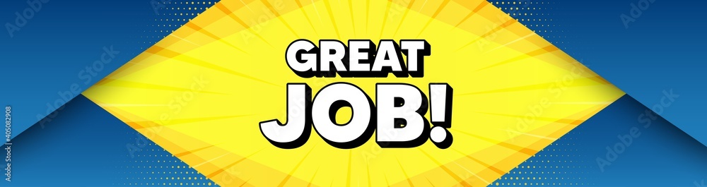 Great job symbol. Modern background with offer message. Recruitment ...
