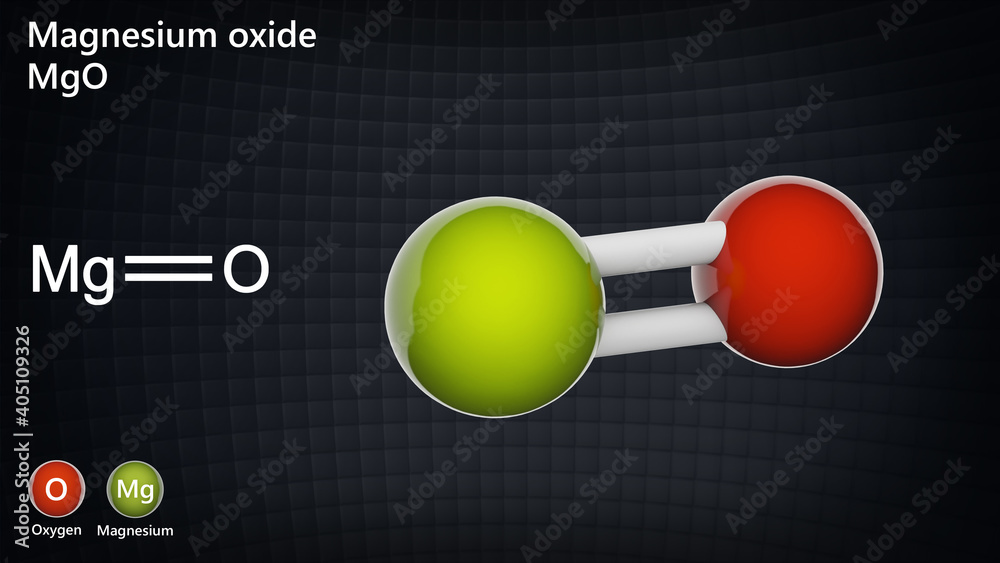 Magnesium oxide (formula: MgO). An inorganic compound that occurs in ...