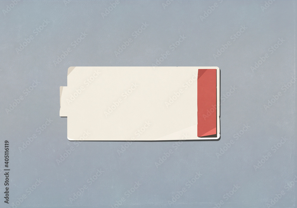 Red low battery indicator Stock Illustration | Adobe Stock