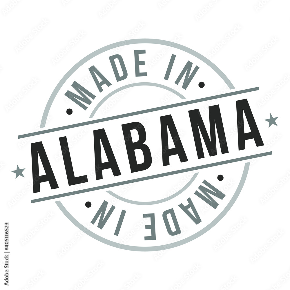 Made in Alabama Stamp Logo Icon Symbol Design. Vector Badge national ...