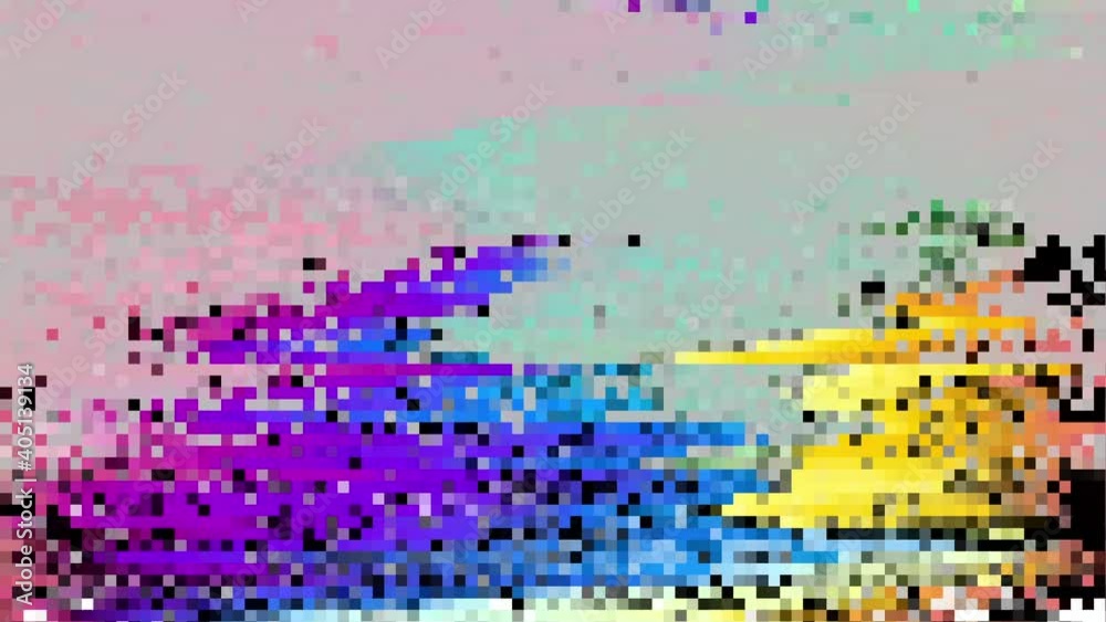 8-bit background. The image on the screen turned into a flickering of ...