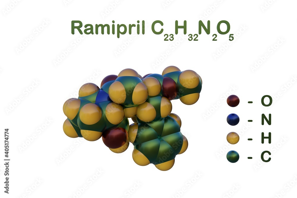 Structural chemical formula and space-filling molecular model of ...