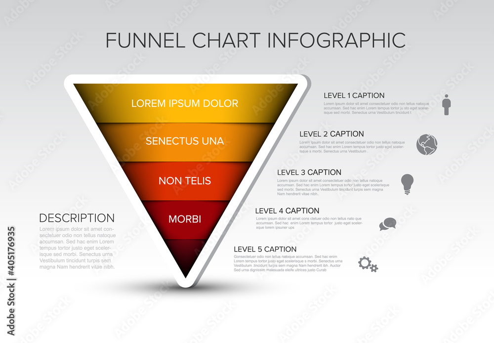 Layers funnel infographic template Stock Vector | Adobe Stock