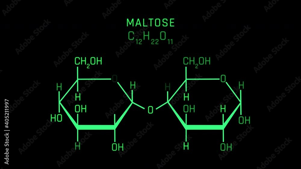 Maltose also known as maltobiose or malt sugar Molecular Structure ...