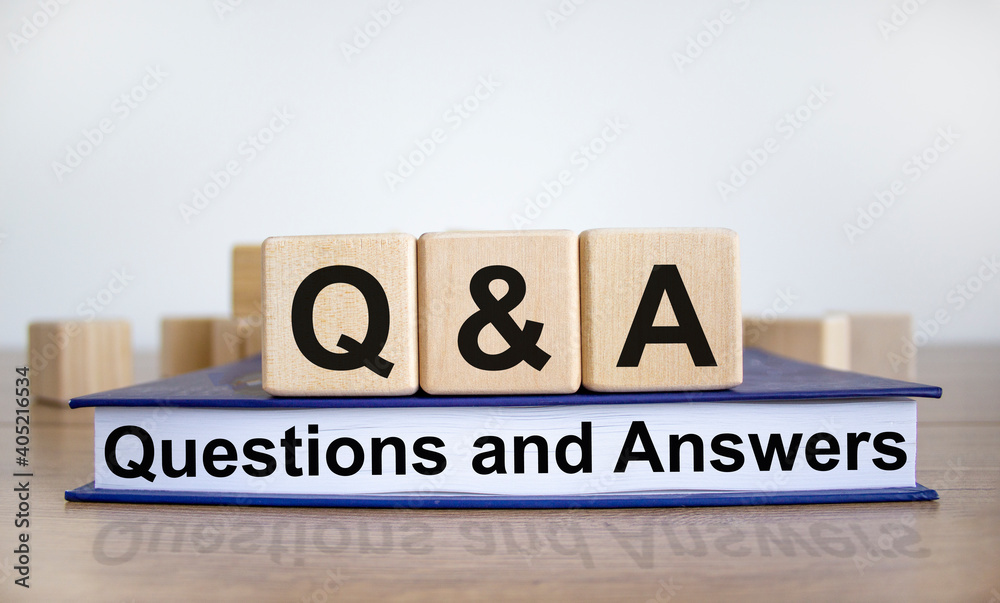 Q and A, questions and answers symbol. Concept words 'Q and A questions ...