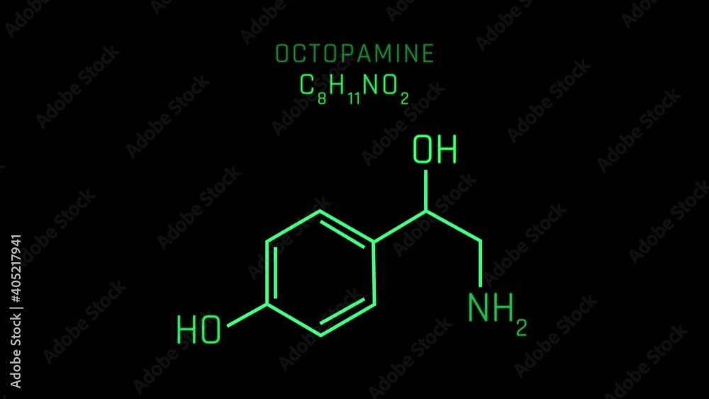 Octopamine also known as para-octopamines Molecular Structure Symbol ...