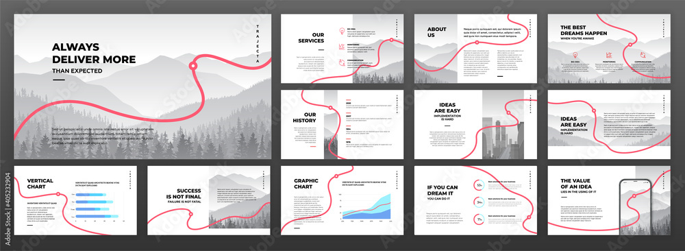 Creative powerpoint presentation templates set. Use for creative ...