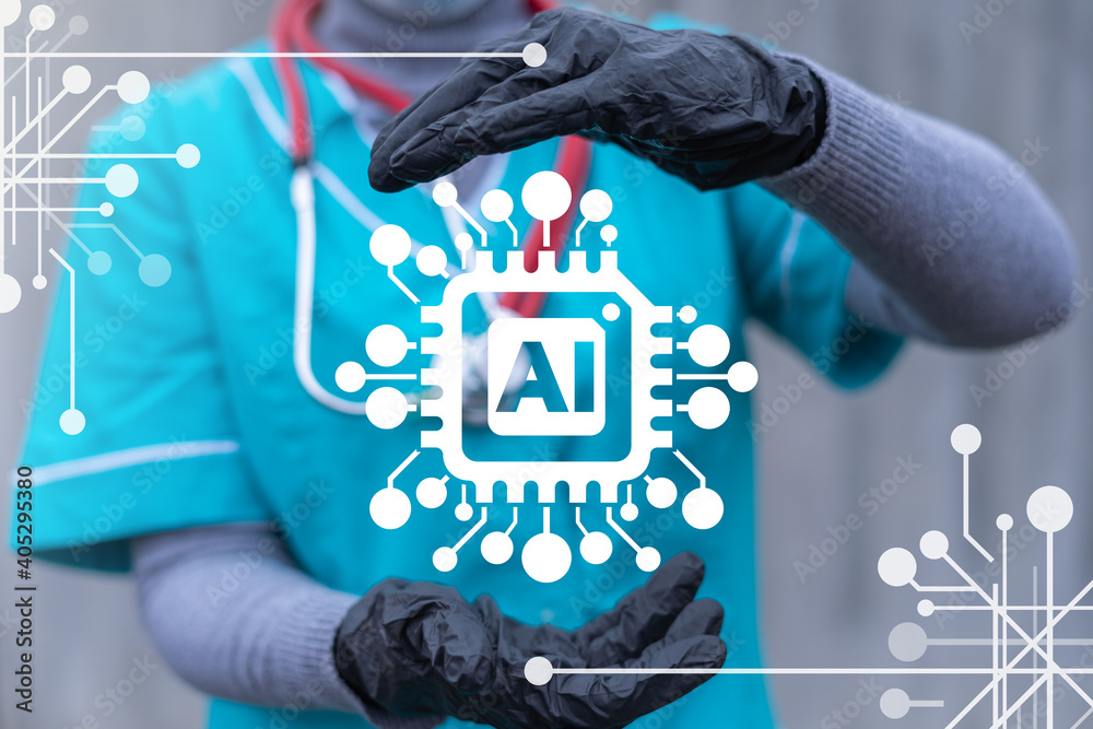 Medical concept of AI. Artificial Intelligence Machine Learning ...