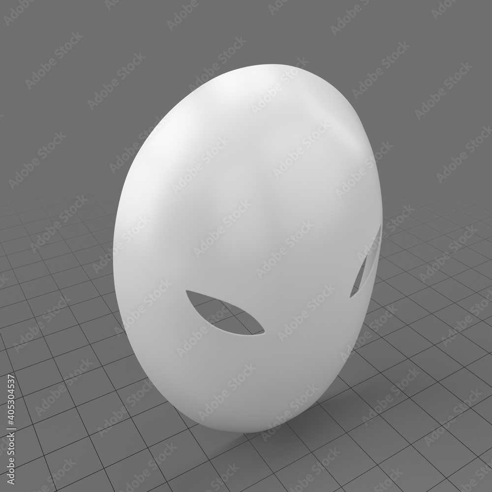 Blank mask Stock 3D asset | Adobe Stock