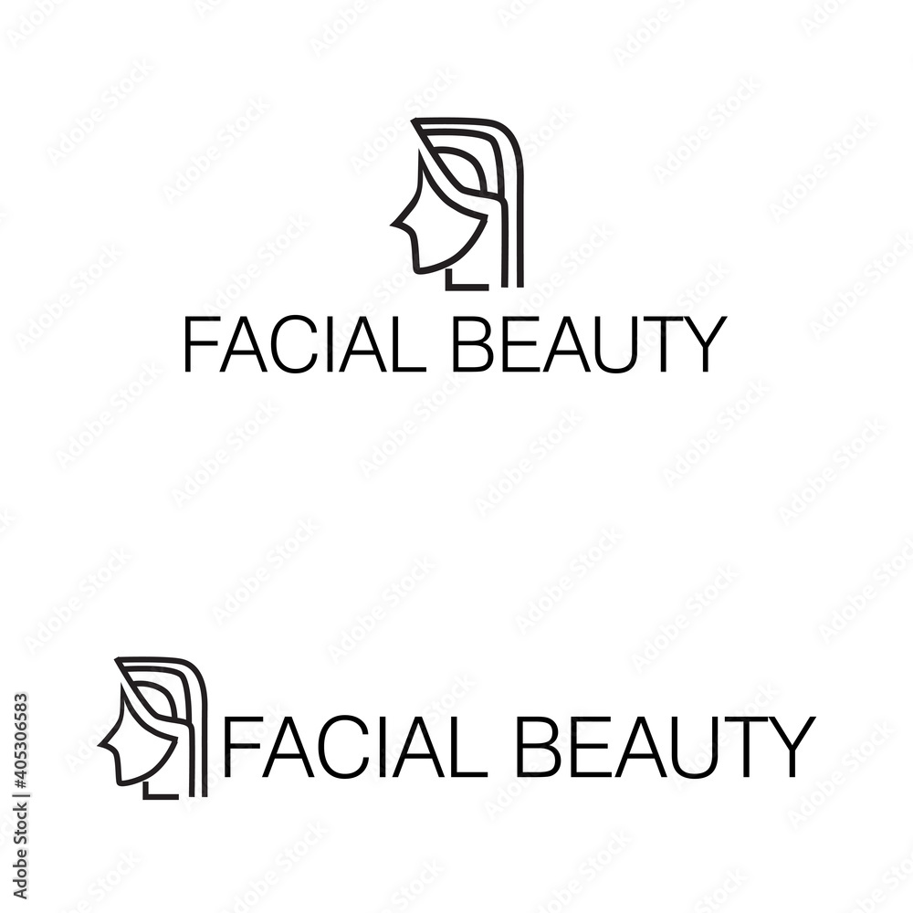female face logo design from the side. logo for beauty Stock Vector ...
