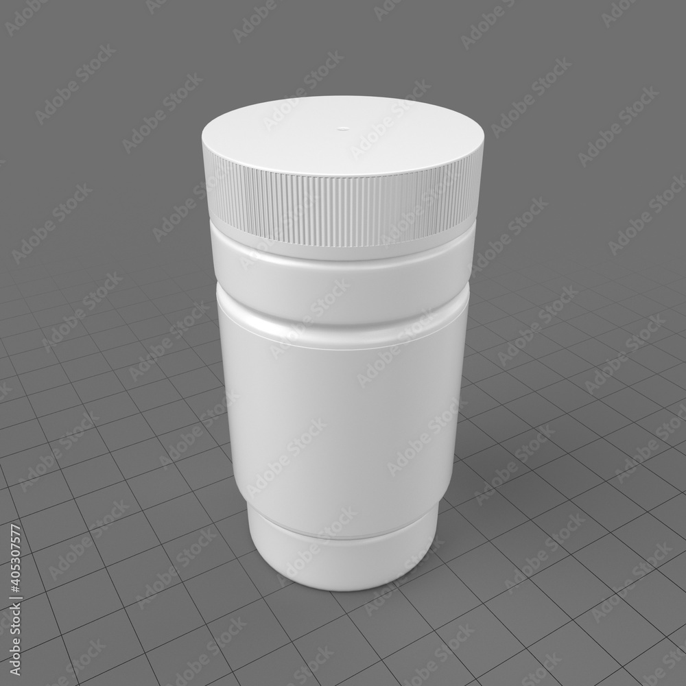 Plastic pill container Stock 3D asset | Adobe Stock
