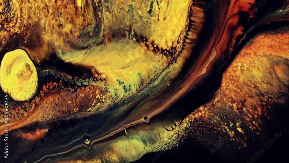 Fluid art painting video, modern acrylic texture with flowing effect ...