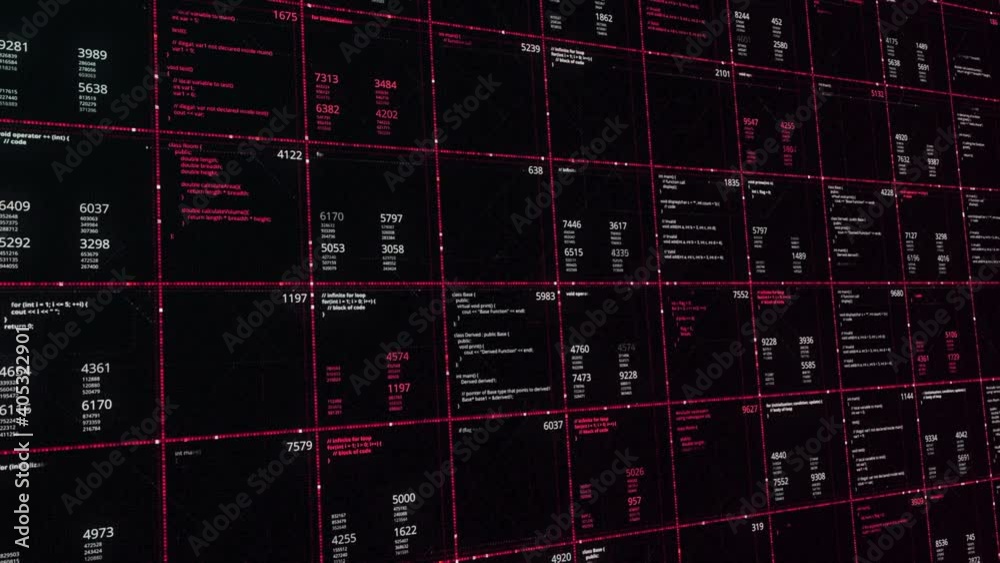 Online statistics in pink color changing on black background, seamless ...