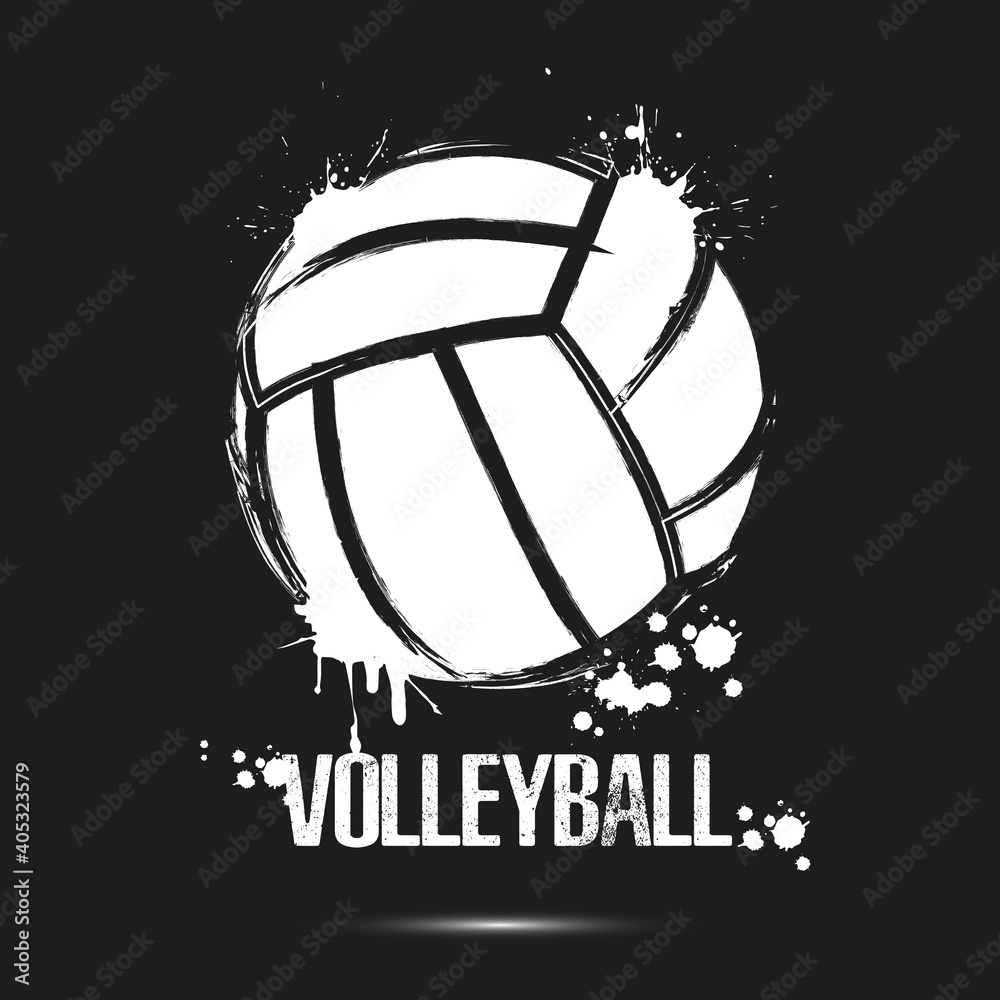 Volleyball ball icon. Abstract voolleyball ball for design logo, emblem ...