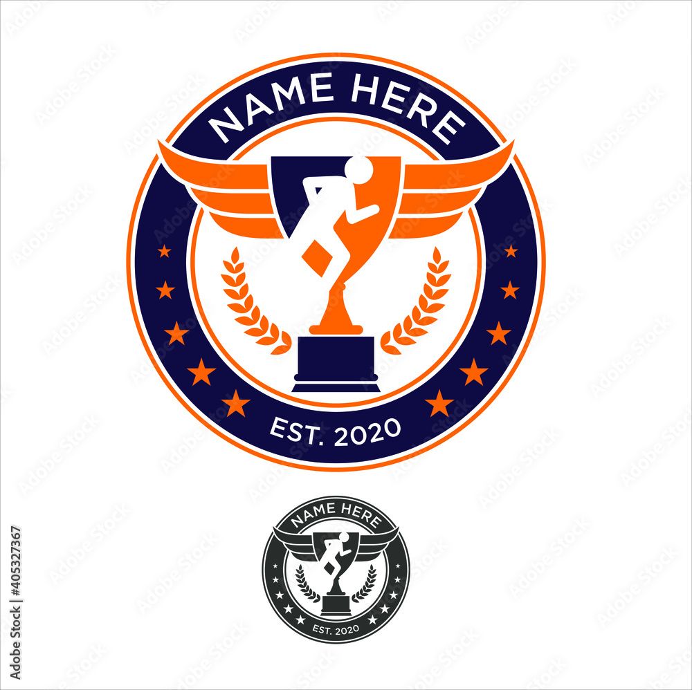 logo template for Athletics competition. Stock Vector | Adobe Stock
