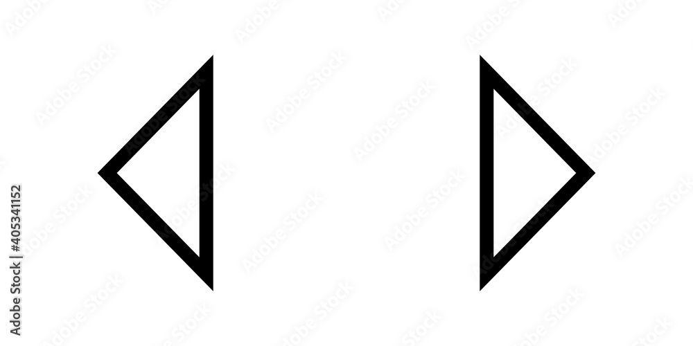 Naklejka Icono retroceder y adelantar. Atrás y siguiente. Izquierda y ...