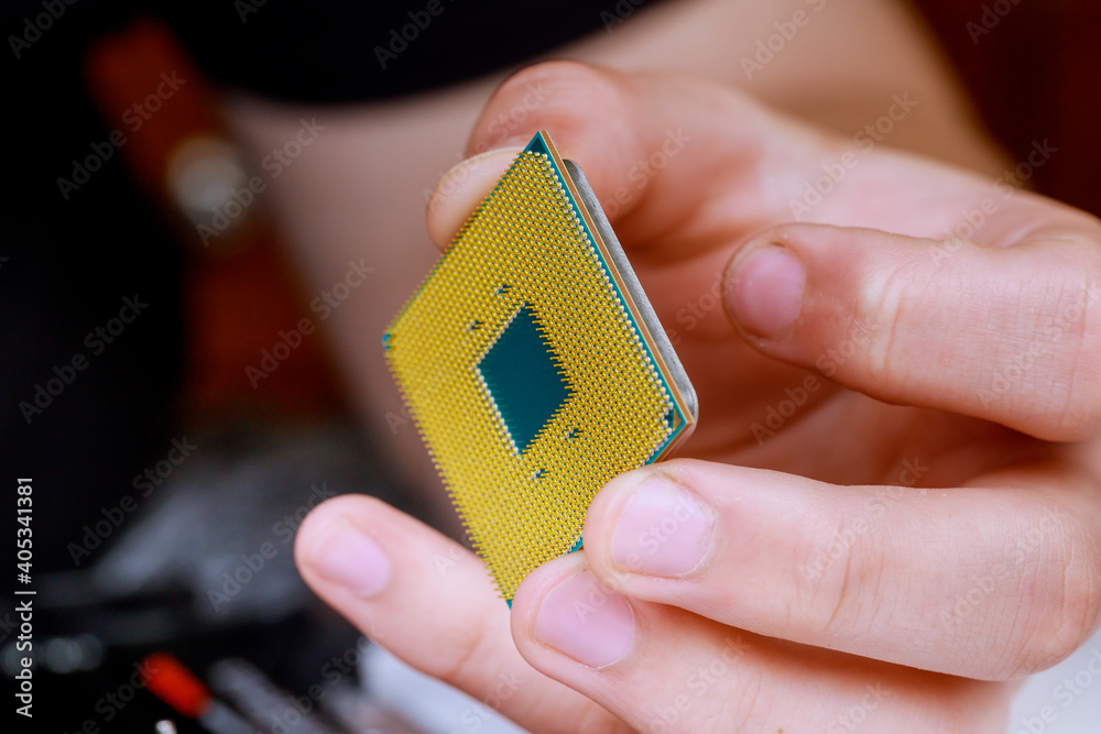 Process of connecting the CPU to the processor socket on a modern ...