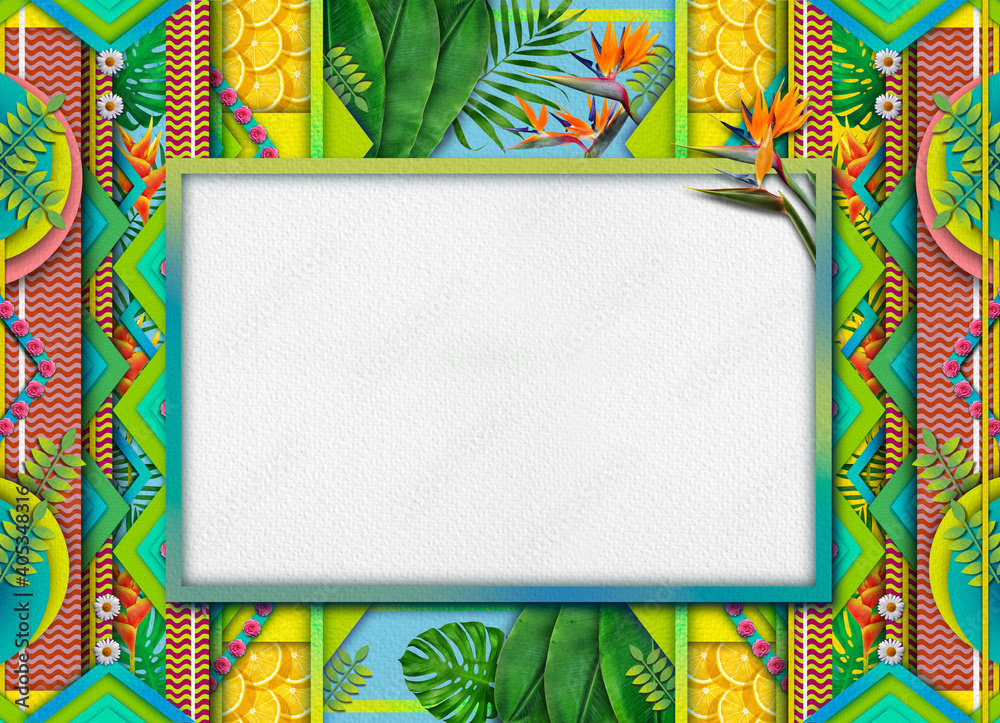 frame design for summer concept Stock Photo | Adobe Stock