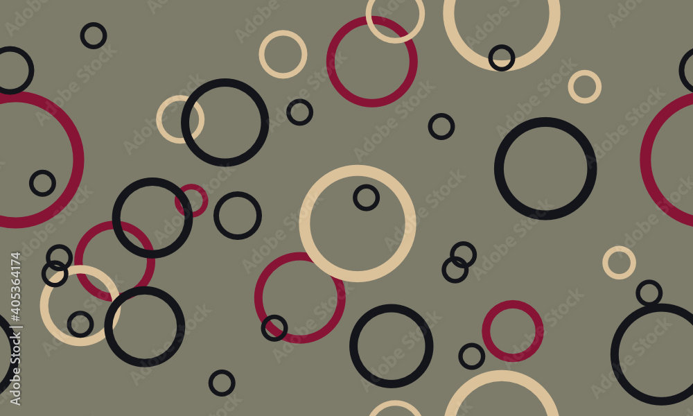 Abstract background. Calm, muted colors of cream, red and black ring ...