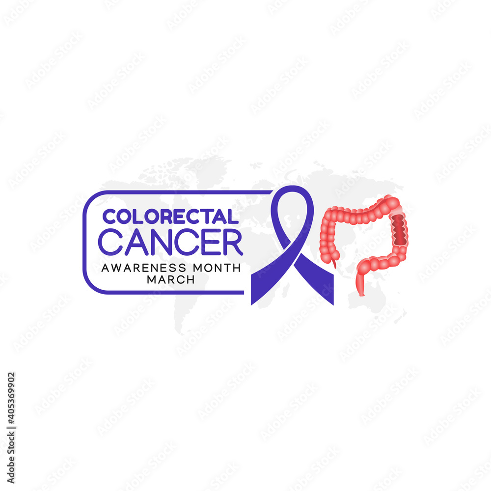 vector graphic of colorectal cancer awareness month good for colorectal ...
