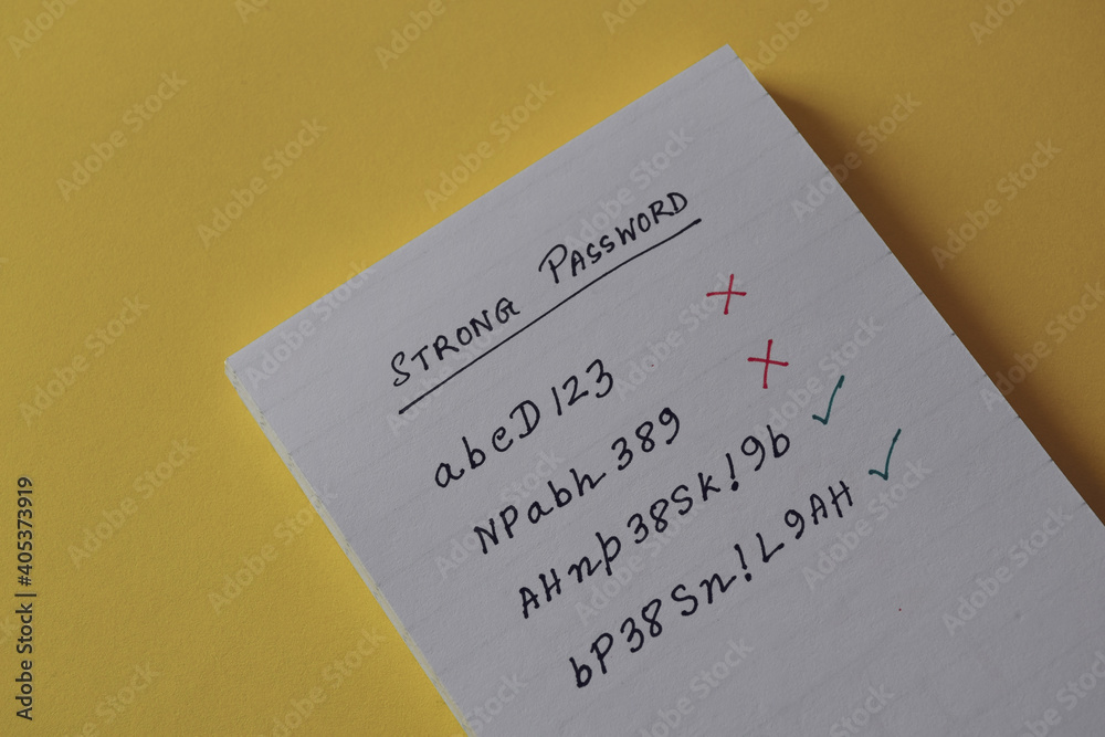 Photo And Art Print A Persons Choice Of Strong Password With Long Alphanumeric Character And