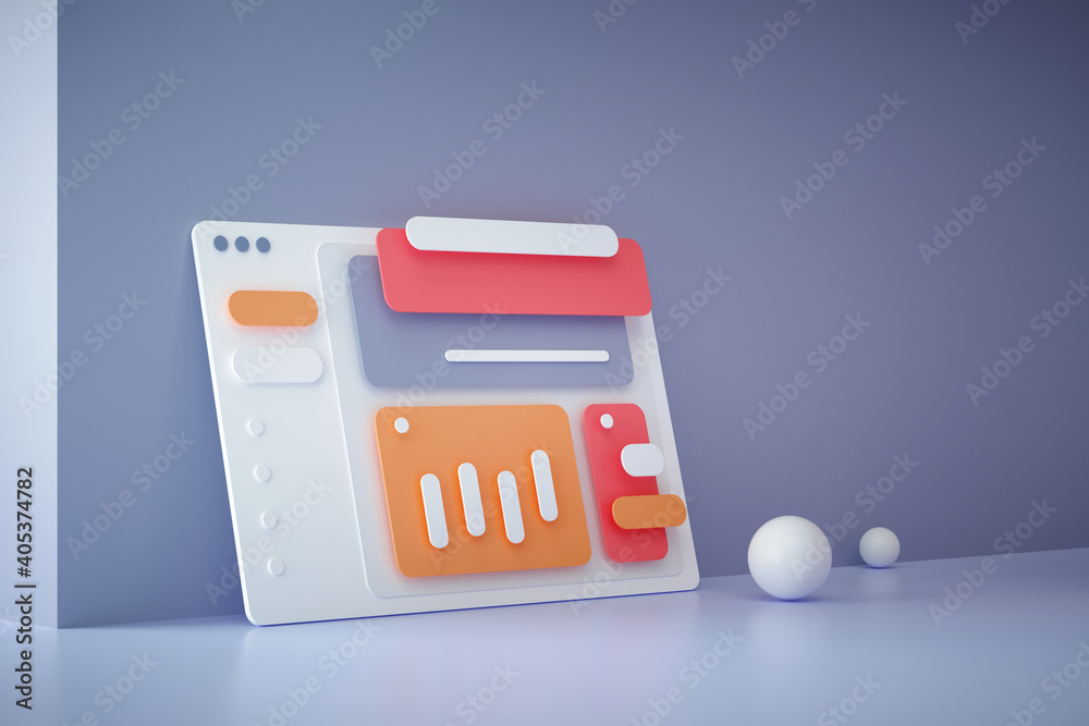 3D Application Development and UI-UX design Concept, webpage design ...