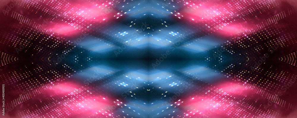 Abstract modern dark background. Dark empty scene with neon rays and ...