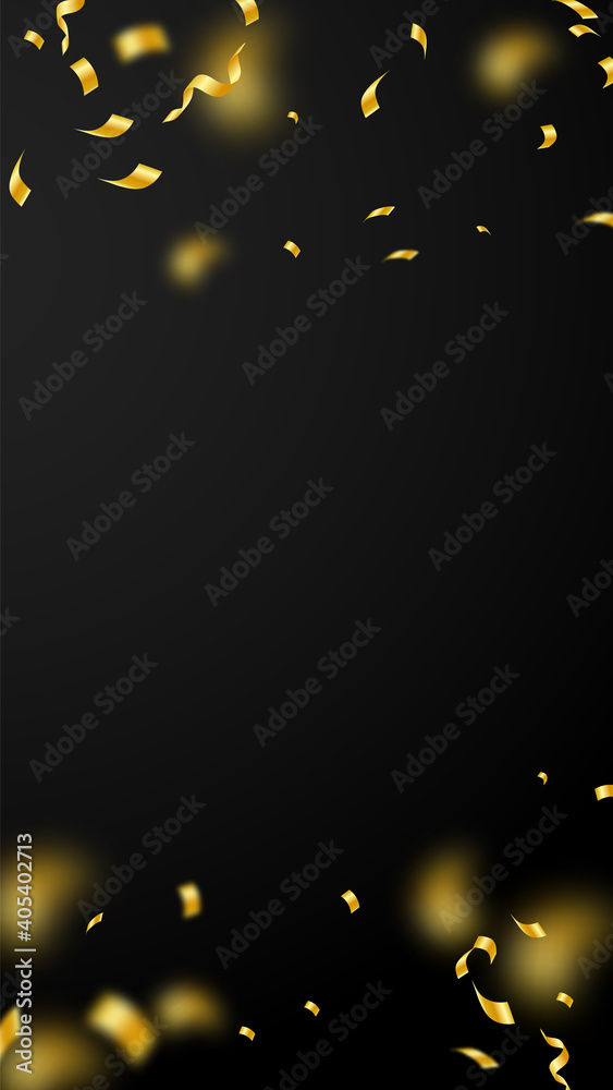 Streamers and confetti. Gold streamers tinsel and foil ribbons ...