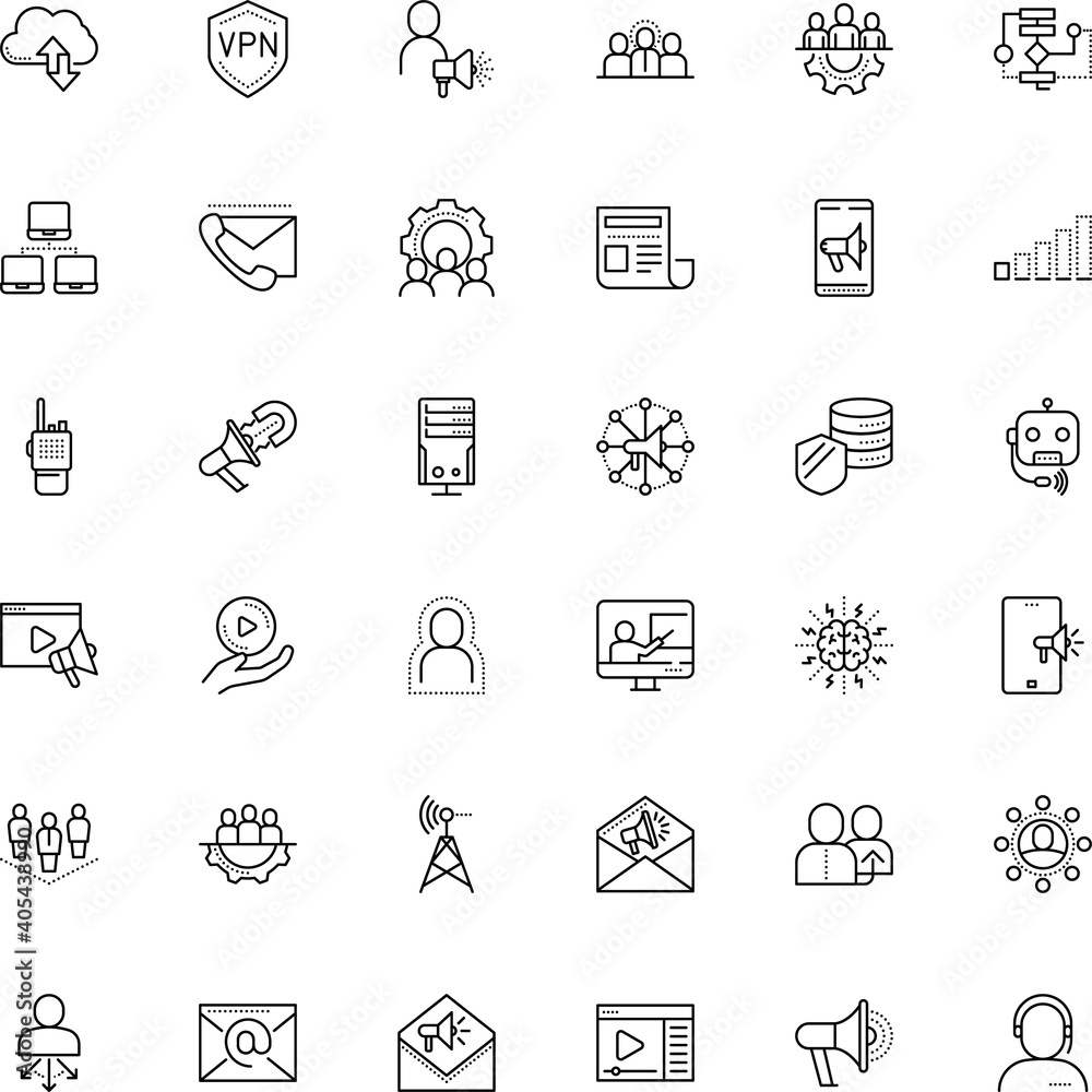 communication vector icon set such as: link, upload, virus, png, center ...