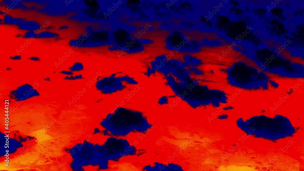 Dynamic contrasting background. Thermography. Color spots and ...