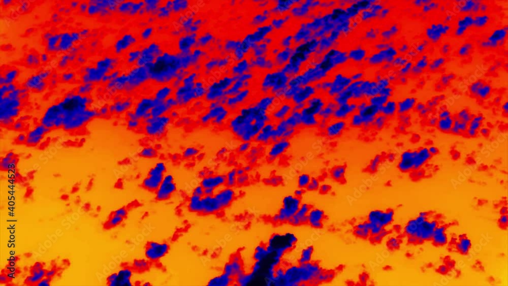 Dynamic contrasting background. Thermography. Color spots and ...