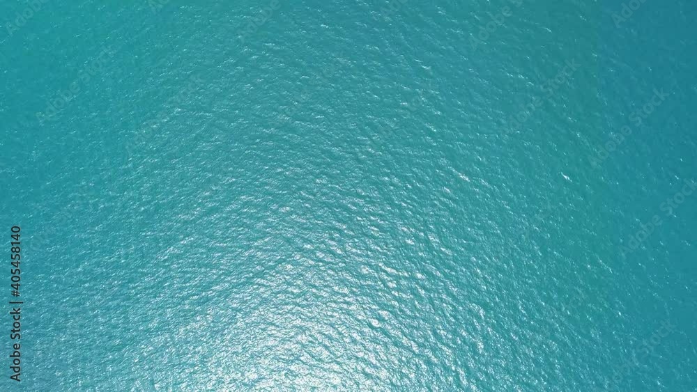 Aerial view Drone video ripples and wave in open sea,top view texture ...