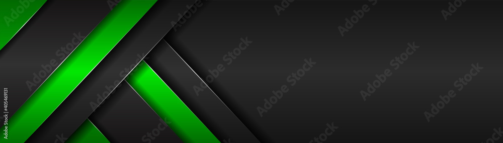 modern material dark gray black and glowing light tech neon green ...