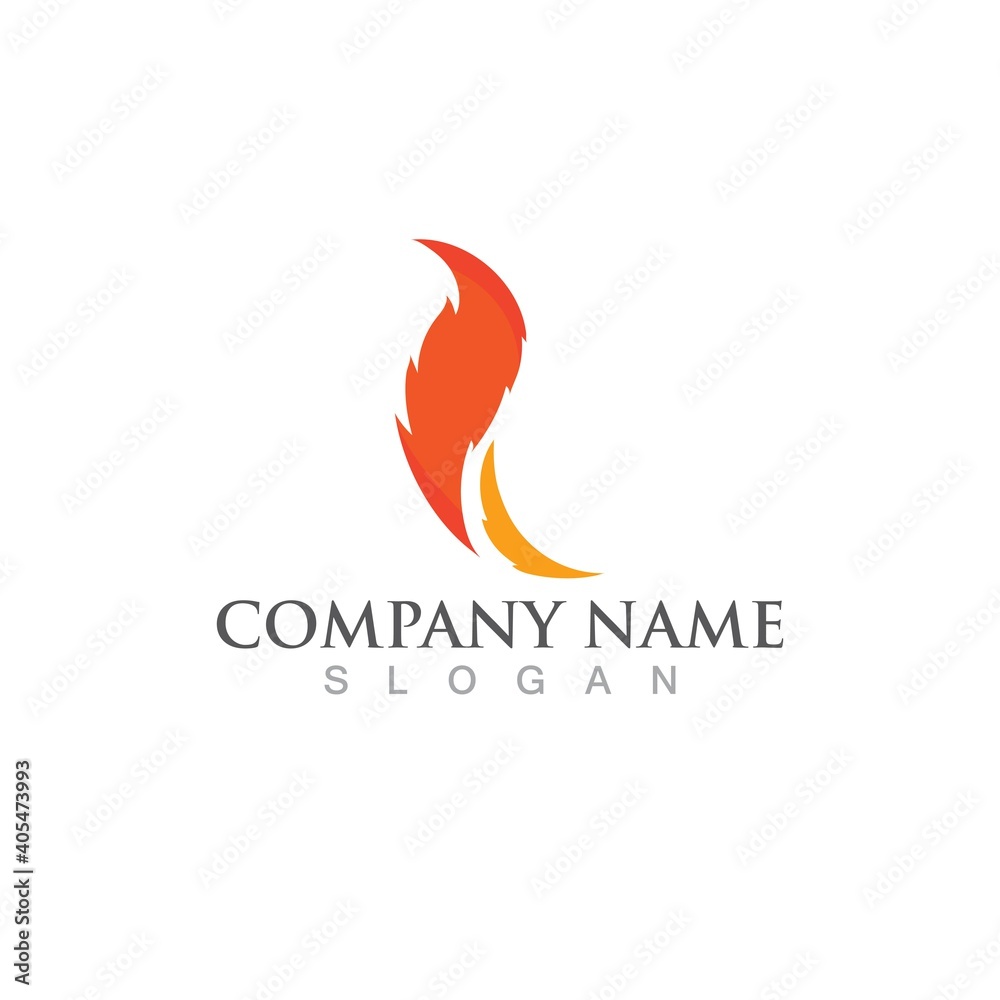 Fire fox logo and symbol vector image Stock Vector | Adobe Stock