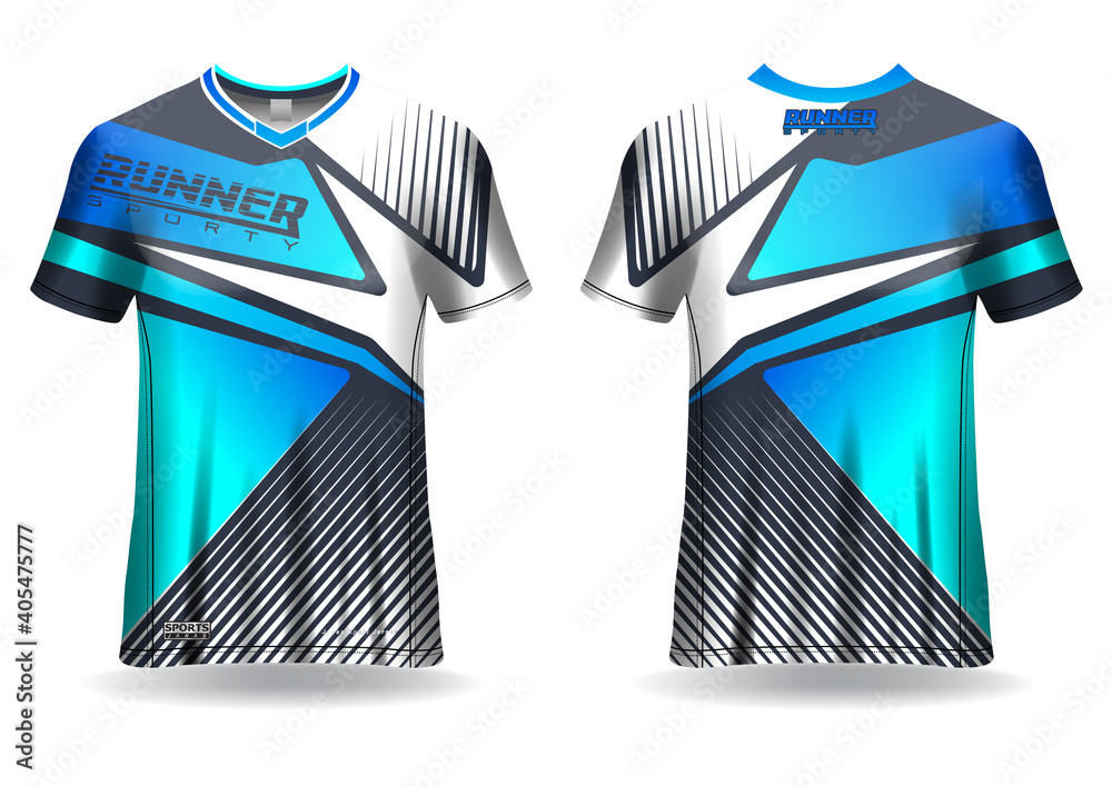 Jersey mockup. t-shirt sport design template for runner, uniform front ...