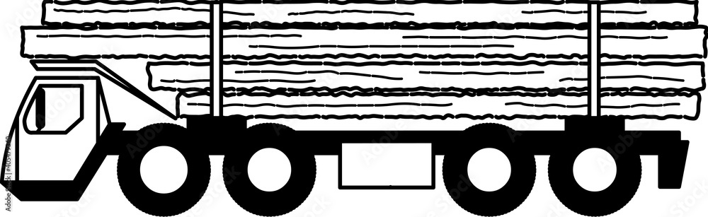 Heavy log truck - timber lorry - wood transport - Logging truck ...