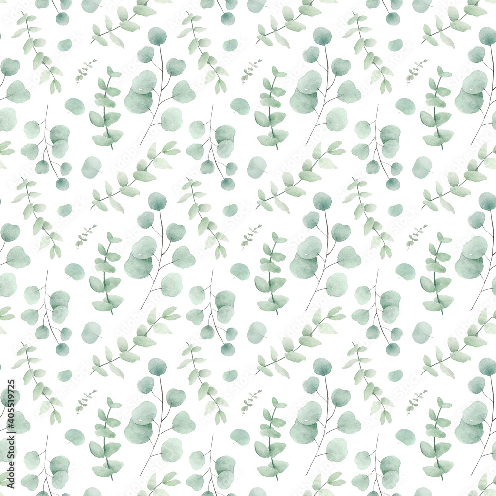 Watercolor eucalyptus patterns, eucalyptus print, eucalyptus leaves ...