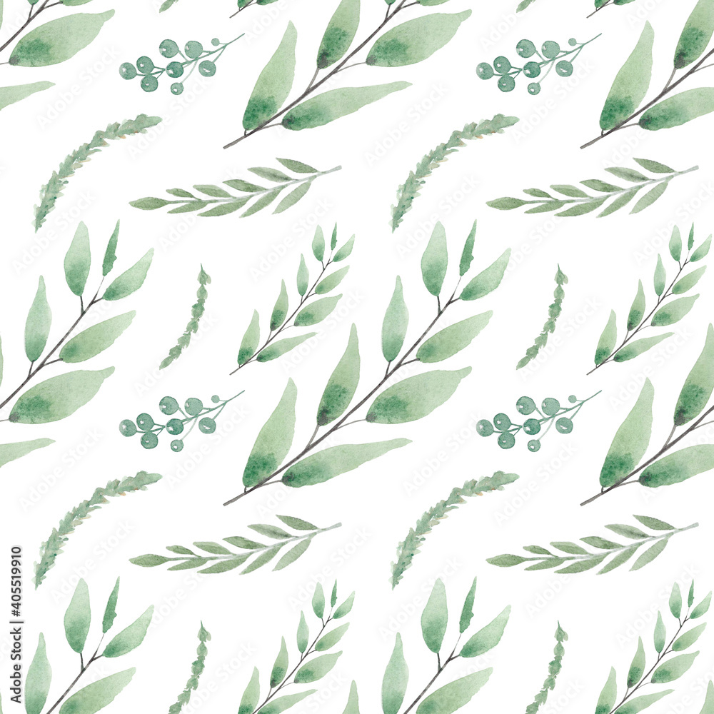 Watercolor eucalyptus patterns, eucalyptus print, eucalyptus leaves ...