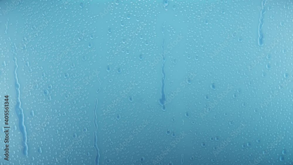 Vidéo Stock 4k Rain Drops Falling down on the blue background ...