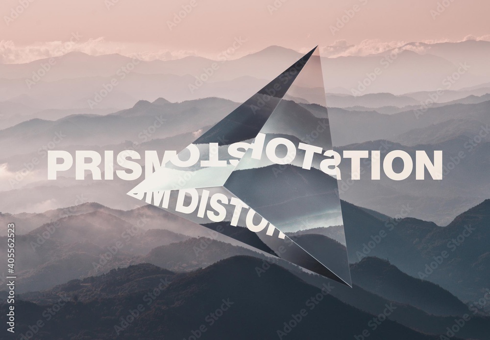 Prism Lens Distortion Photo Effect Mockup Stock Template | Adobe Stock