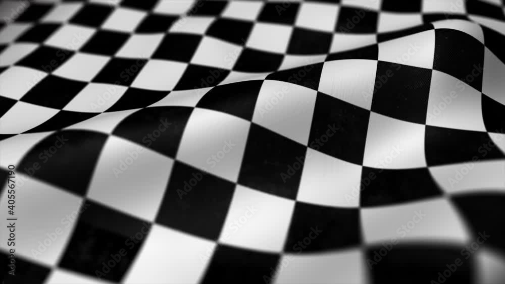 Formula One Race Flag Waving Textured Background Loop/ 4k animation of ...