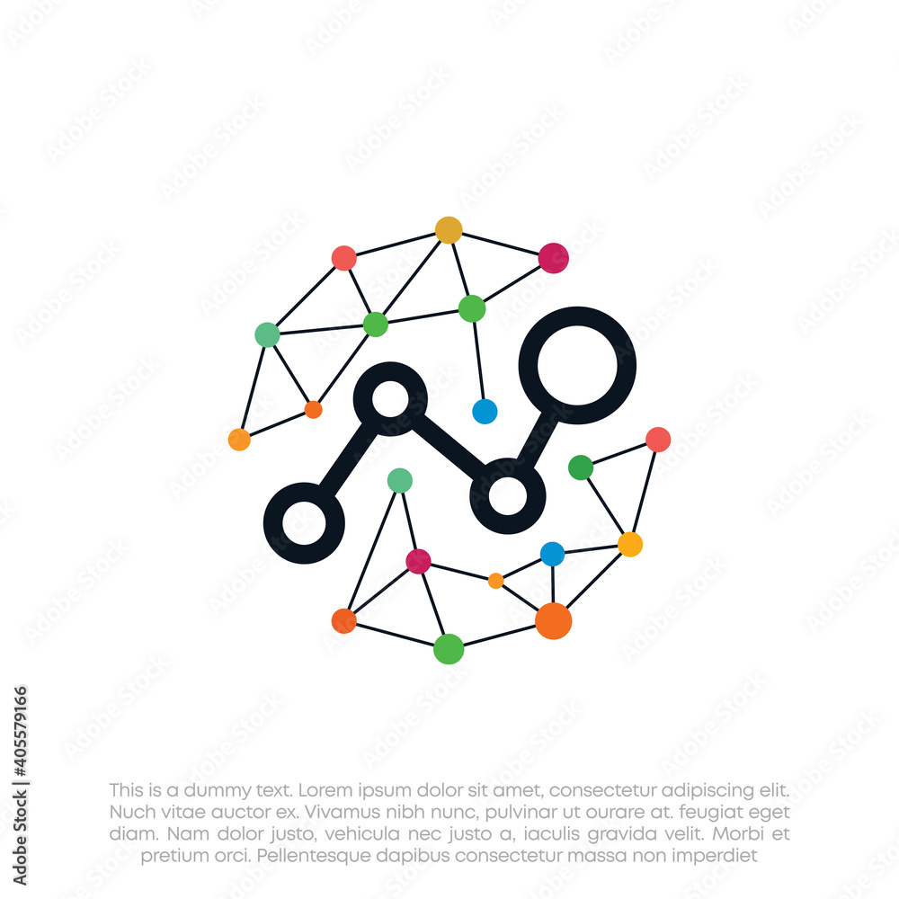 Abstract artificial intelligence logo. Innovative high tech logo ...