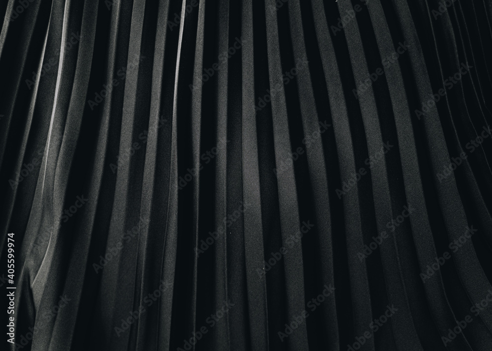 Black pleated fabric texture background Stock Photo | Adobe Stock