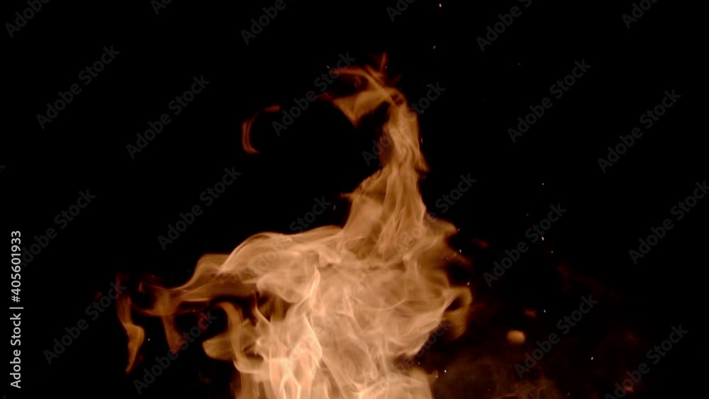 Fire flame Isolated on black background. Fire Flames Igniting And ...