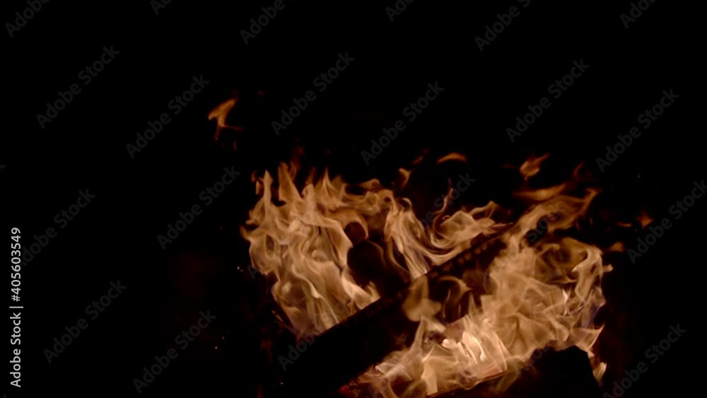 Fire flame Isolated on black background. Fire Flames Igniting And ...