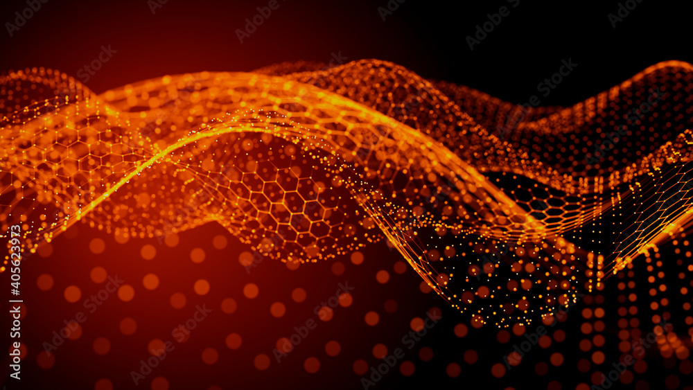 Sound Wave Vizualisation concept. Music audio frequencies represented ...